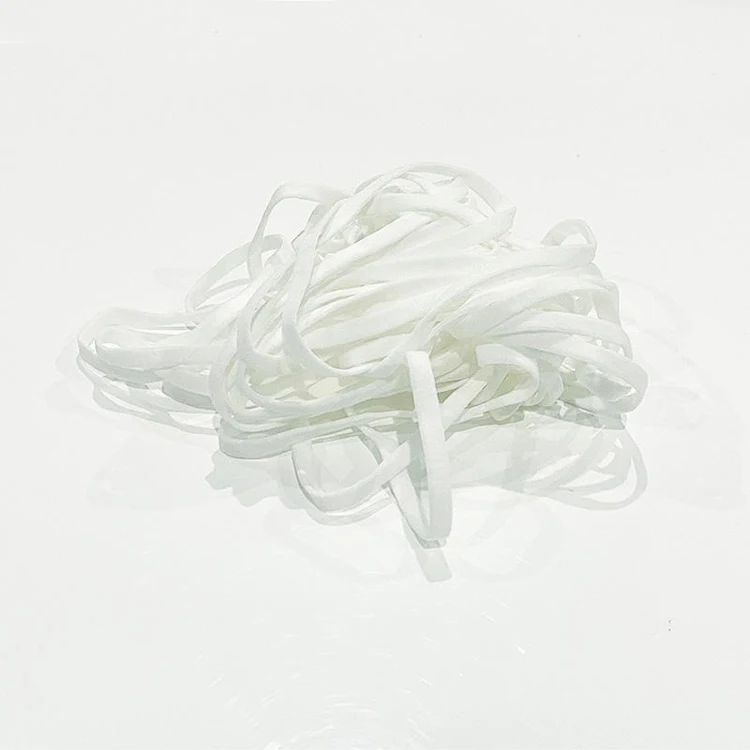 White Color Round Elastic Ear Loop Band With Roll - Buy Factory Nylon ...