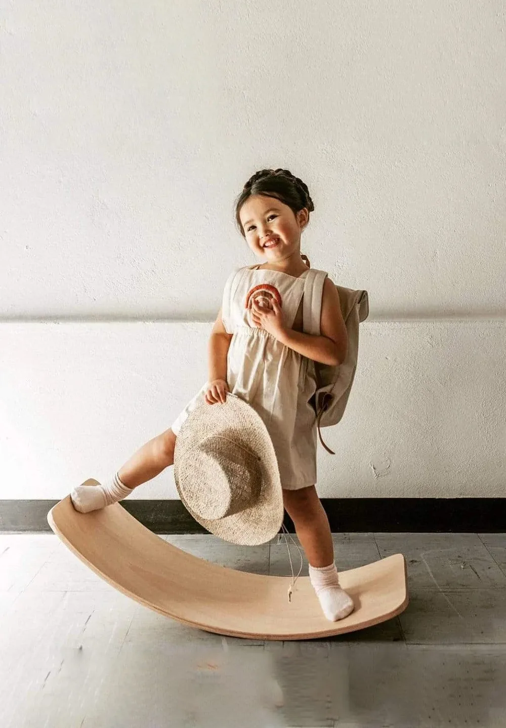 Colorful Curved Wood Balance Arc Board Wooden Children Wooden Balancing ...