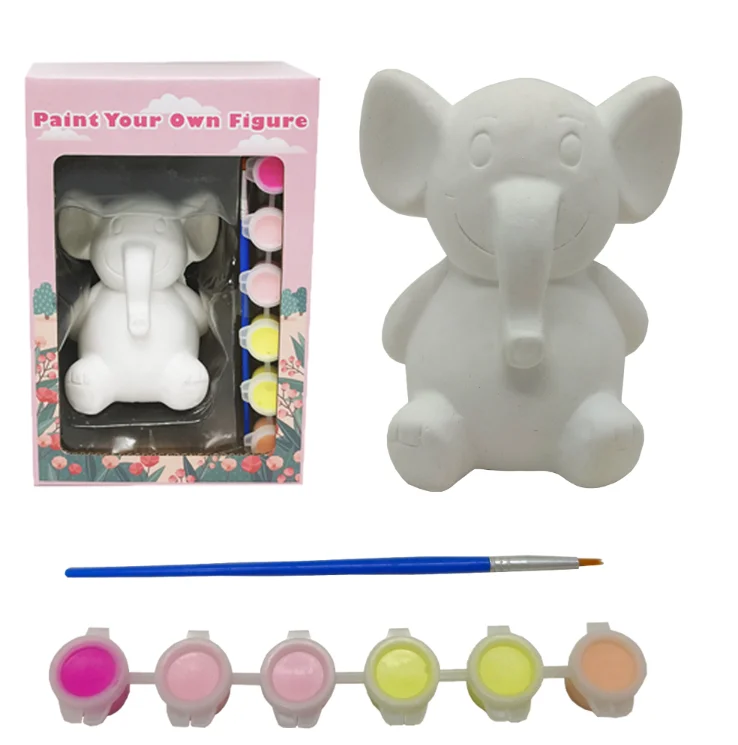 Diy Plastic 3d Cartoon Design Paint Craft Kids Toy Blank Vinyl Figures ...