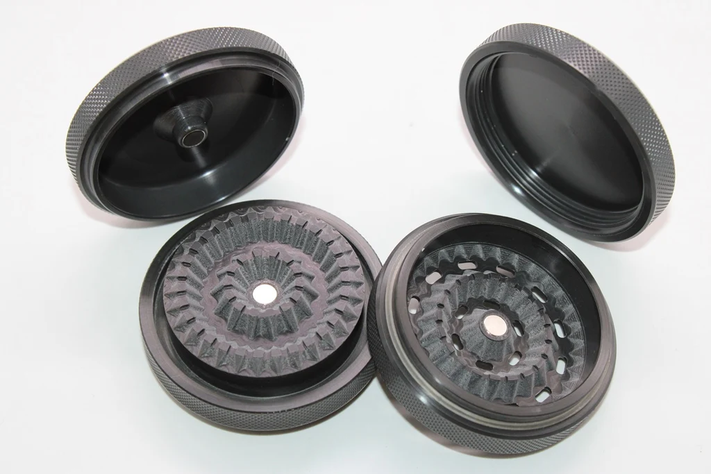 Toothless Herb Grinder With Storage Compartment Hard Anodized Aluminum ...