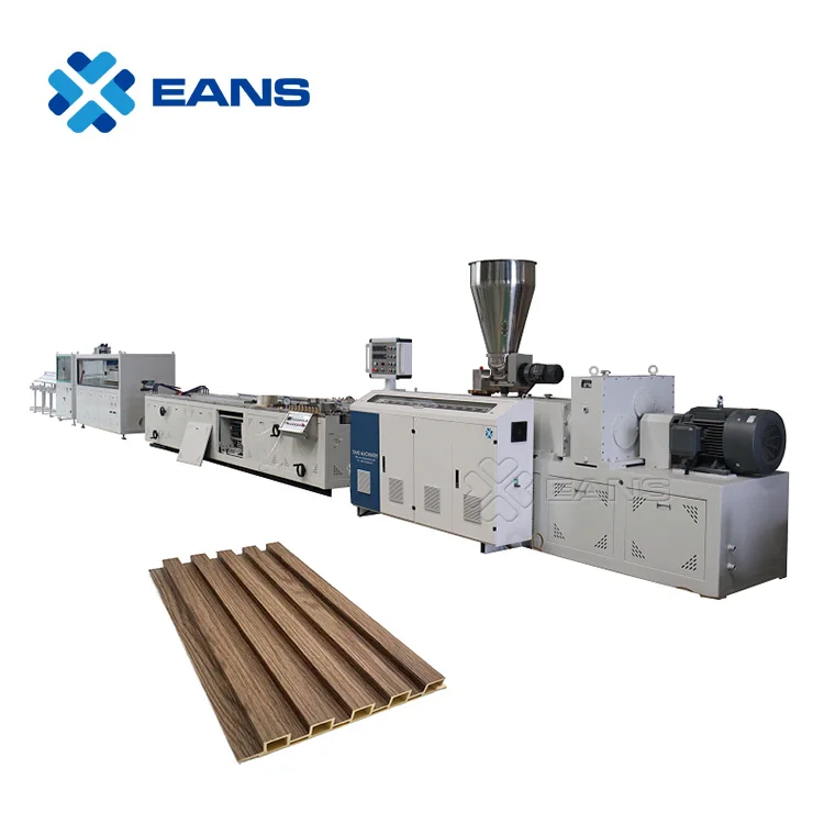 PVC WPC Composited Louvers Fluted Wall Panel Extrusion Making Machine ...