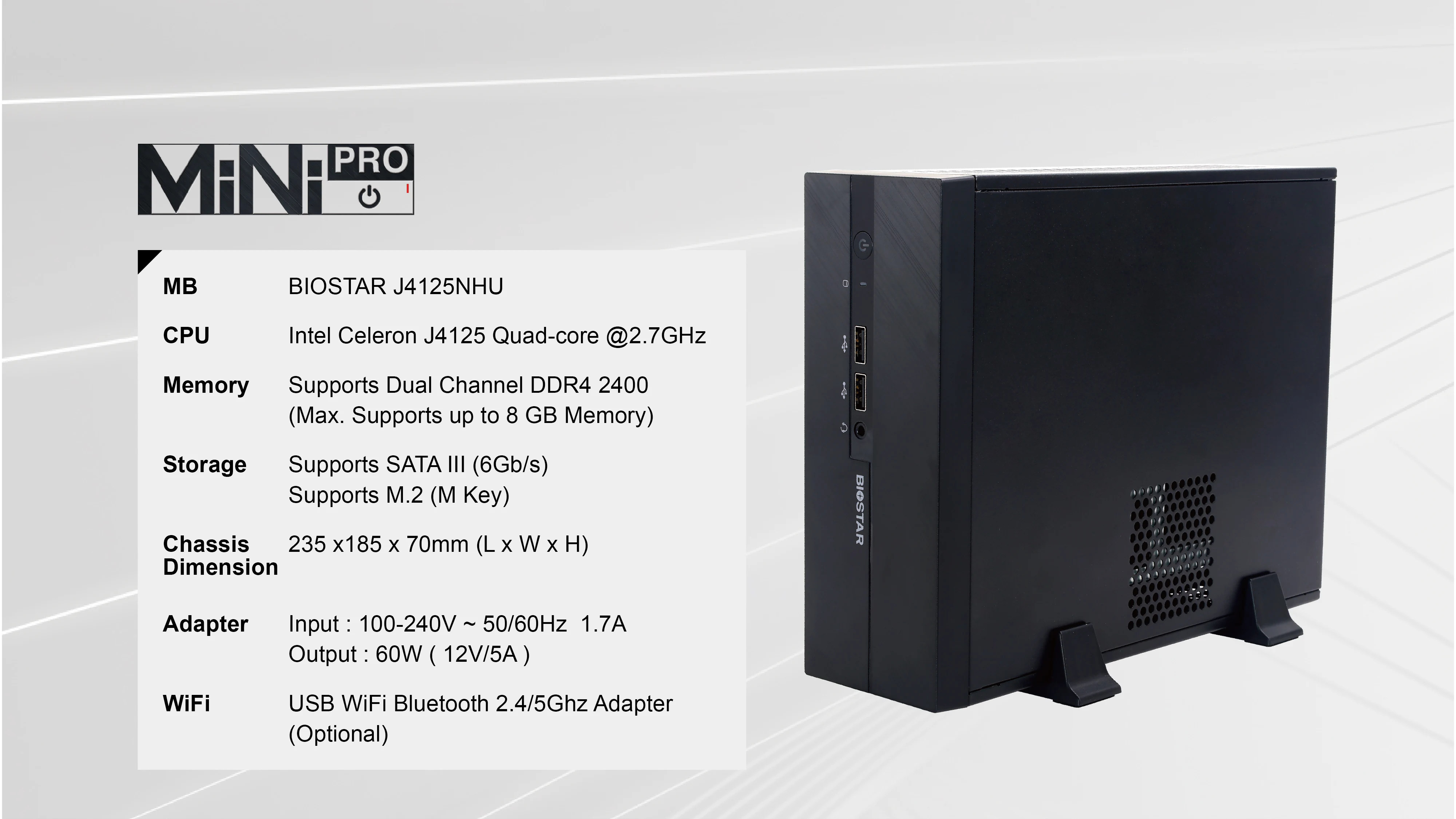 Biostar迷你pro Mp J4125系统256g Hmi迷你电脑 - Buy Kiosk迷你pc J4125定制数字迷你电脑,Biostar Mini Pro 256g信息亭系统pc迷你 ...