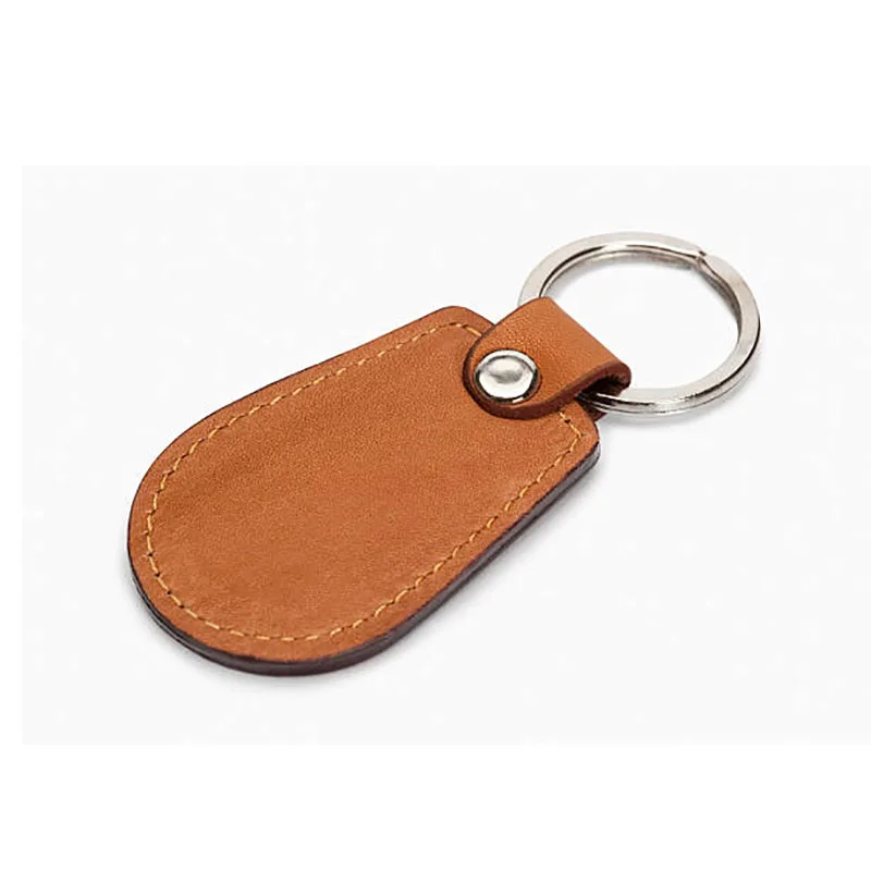 Metal Leather Car Key Chain Pendant Split Ring Keychain Strap Horseshoe ...