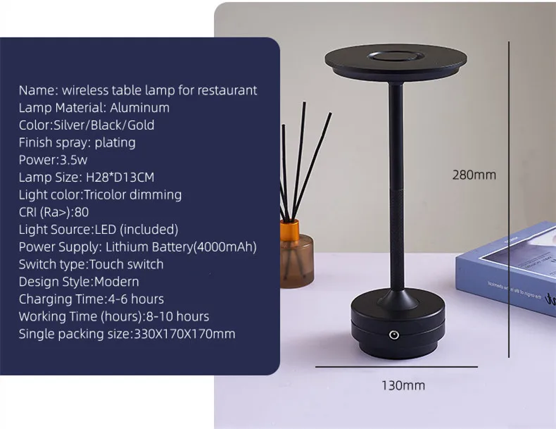 Brand New Restaurant Hotel Reading Portable Table Lamps Outdoor ...