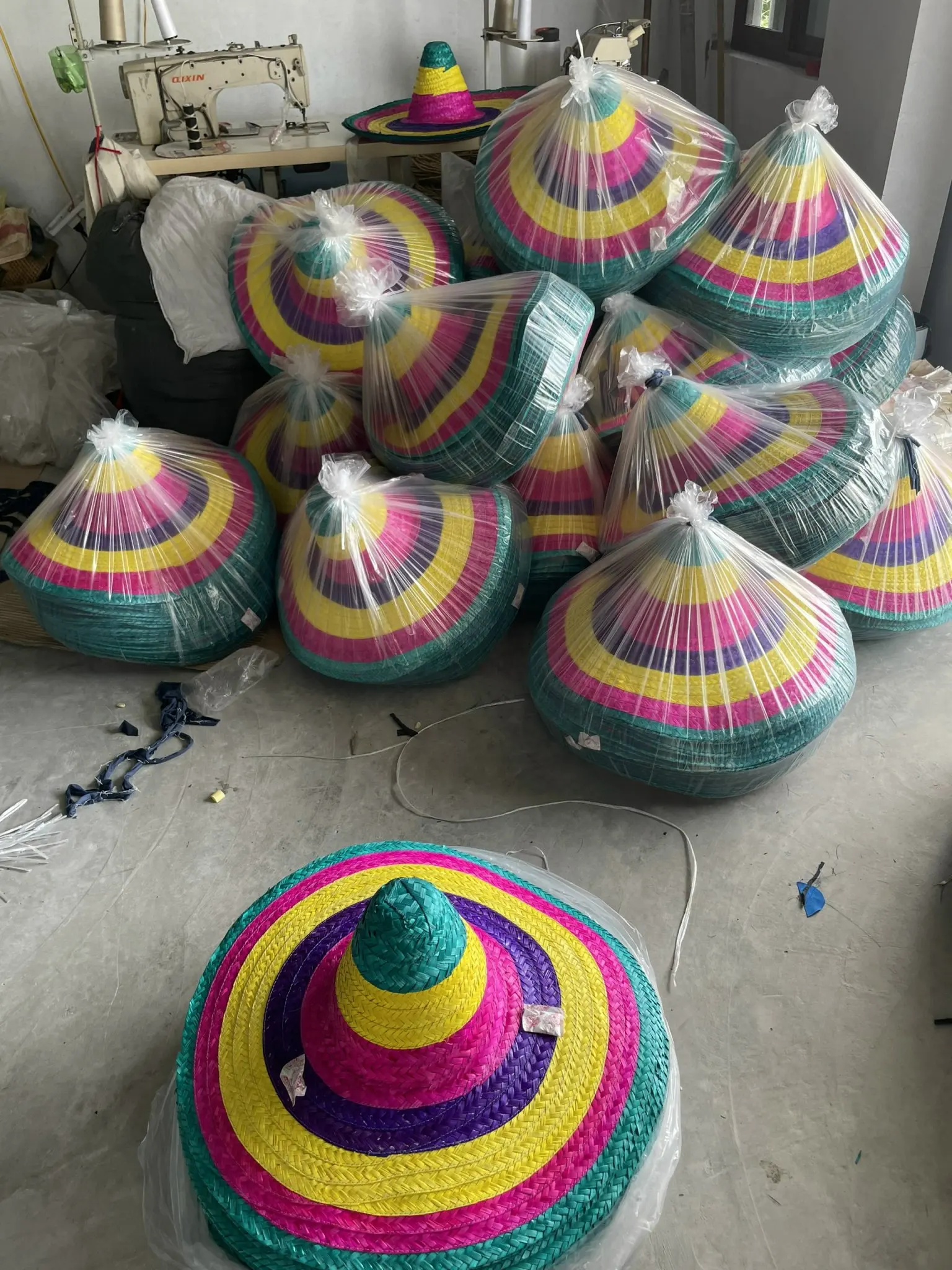 Handicraft Straw Hat Natural Eco-friendly Customizable Mexico Cowboy ...