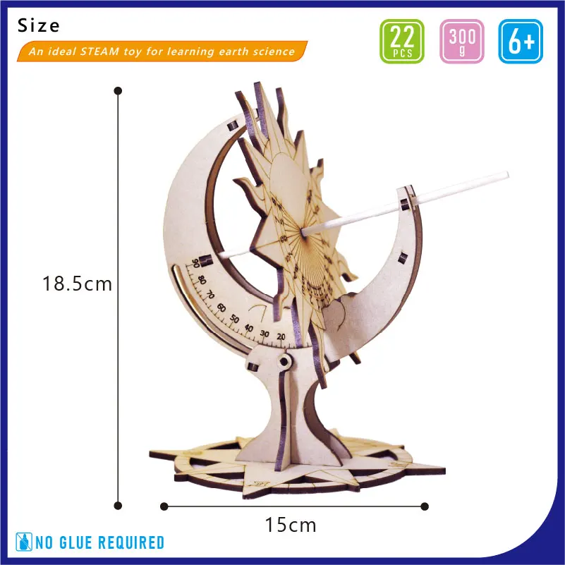 Diy Apollo Equatorial Sundial Astronomical Science Toys - Buy Steam Toy ...