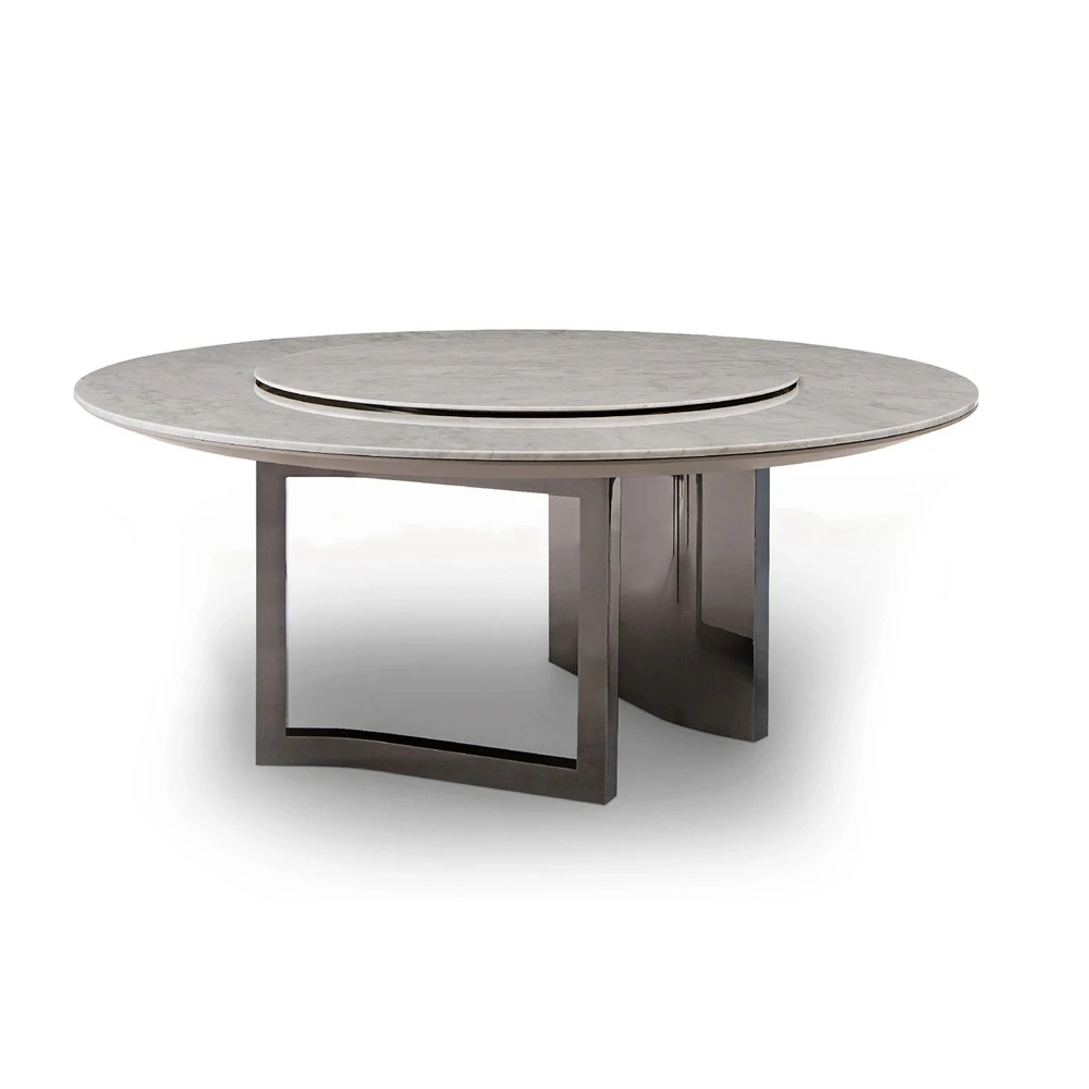 Rotary Nordic Italian Modern Furniture Round Table Restaurant Marble ...