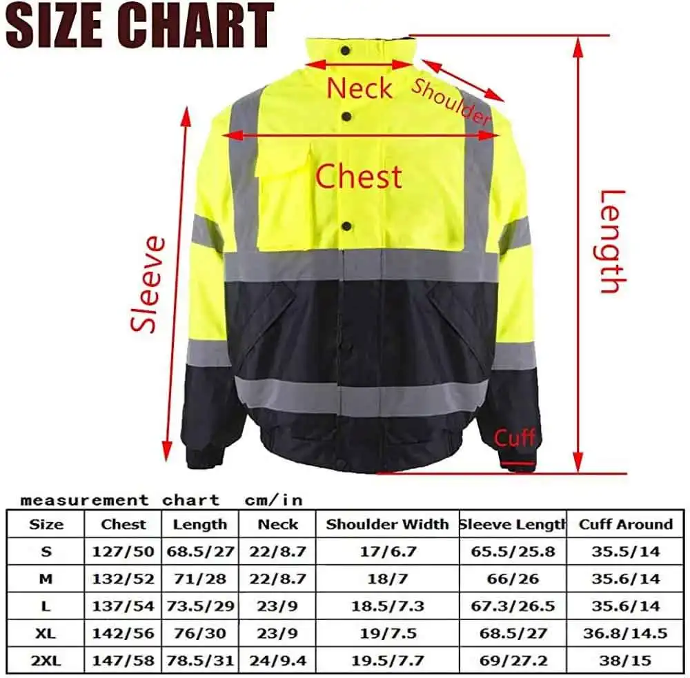 Long Sleeve Construction Working Reflective Safety Jacket Hot Sale High ...