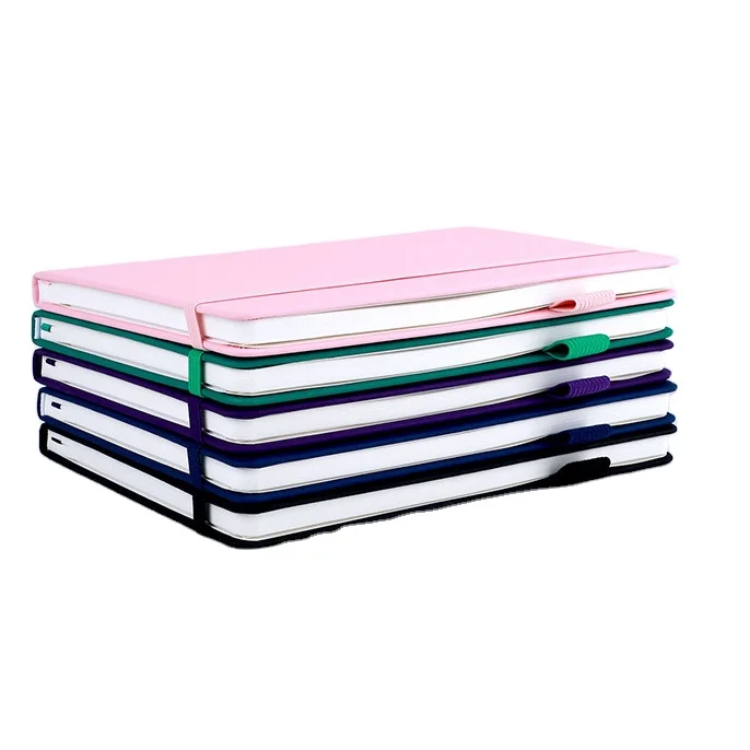 Professional Custom Leather Lined Paper Dark Blue Journal Notebook with ...