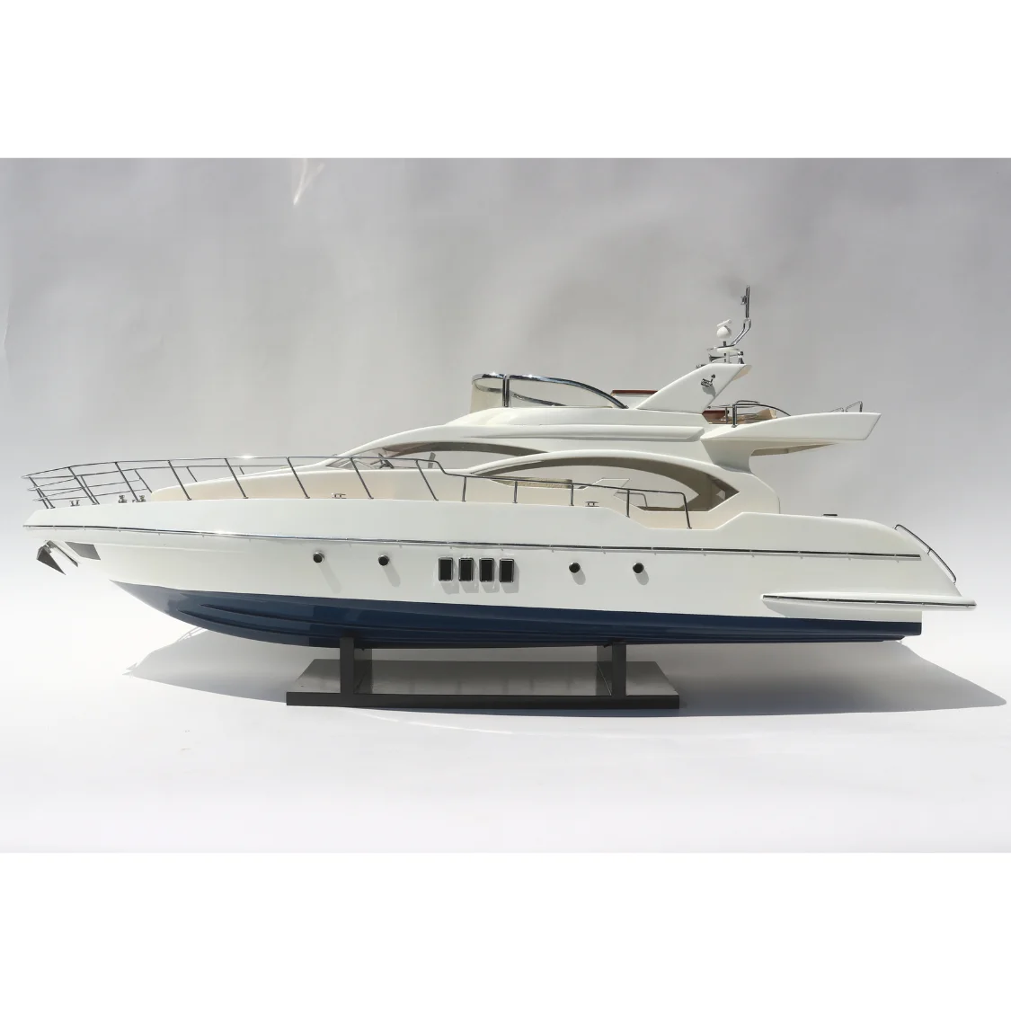 Azimut 70 Wooden Display Modern Yacht - Handmade Wooden Model Boat For ...