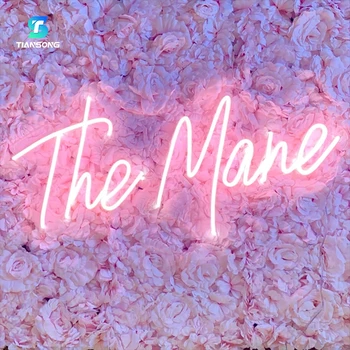 Customized Pink Led Neon Sign Letter Acrylic Light Up Led Wall-mounted ...