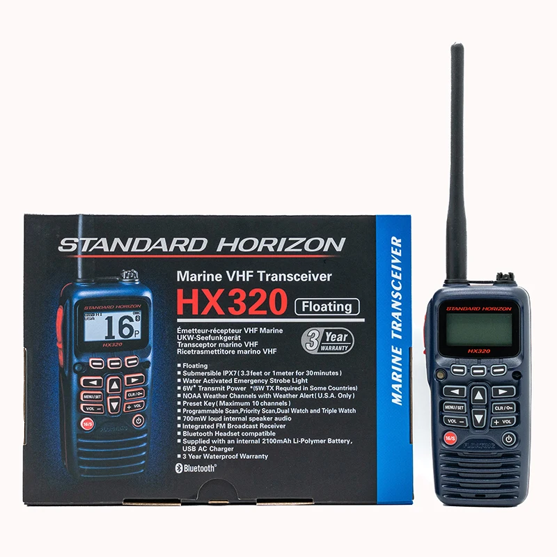 HX320 Standard Horizon Yaesu Original 6W Floating Marine Walkie Talkie ...