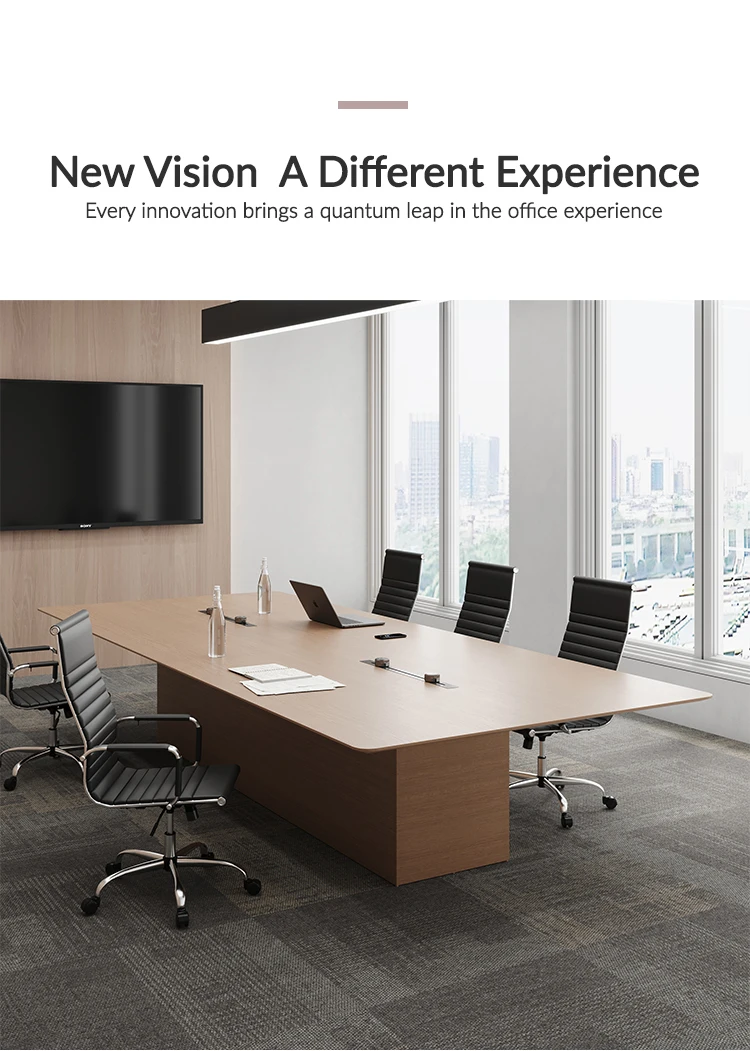 Luxury Extendable Wooden Electric Adjustable Height Conference Table ...