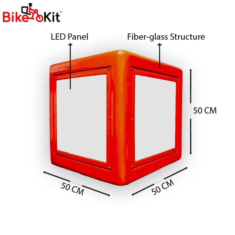 Bikekit Led Backlight Food/groceries/medicine Delivery Boxes For Bike ...