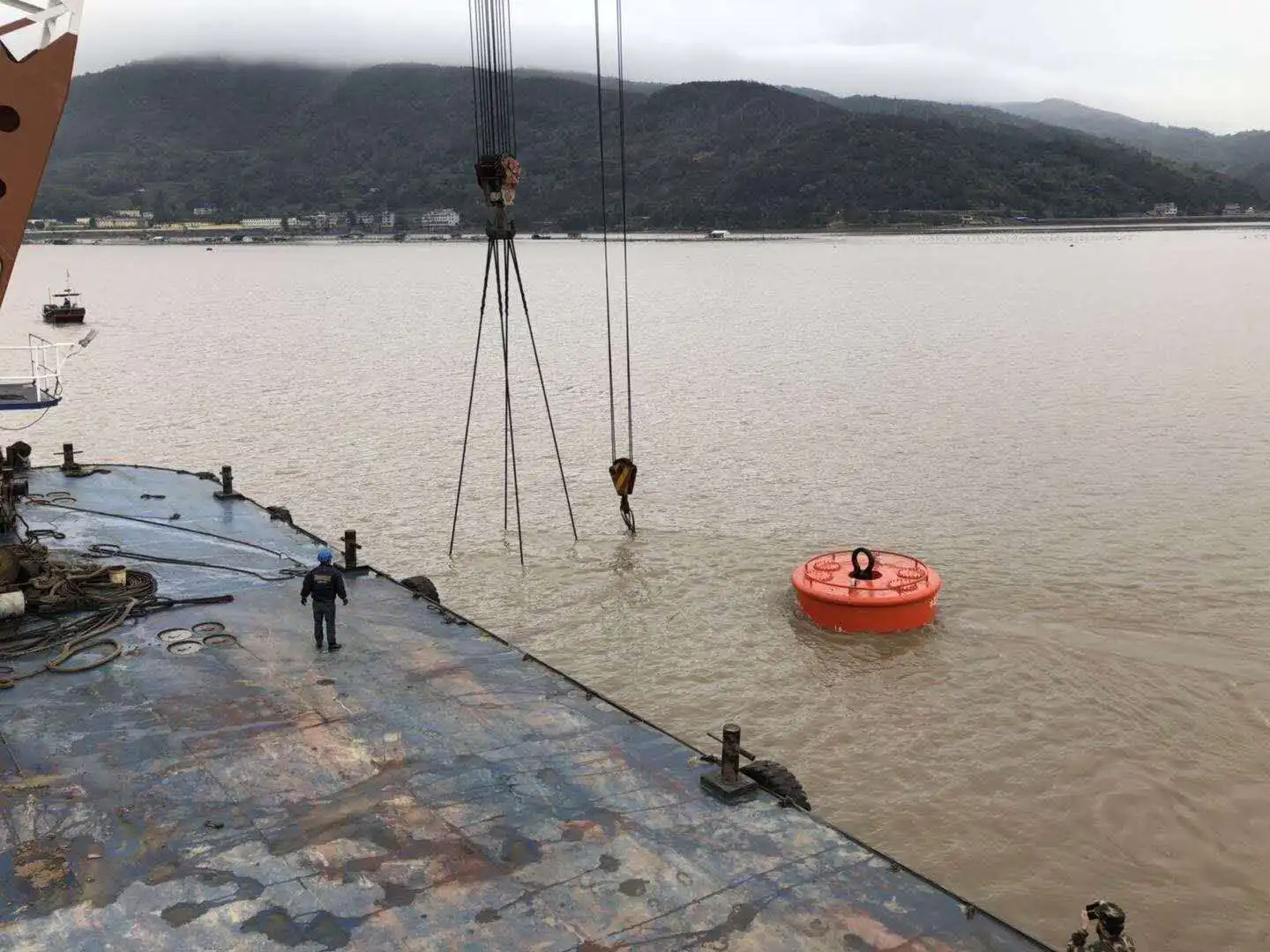 Marine Mooring Buoy Floating Steel Buoy for Ship Berthing Anchor ...