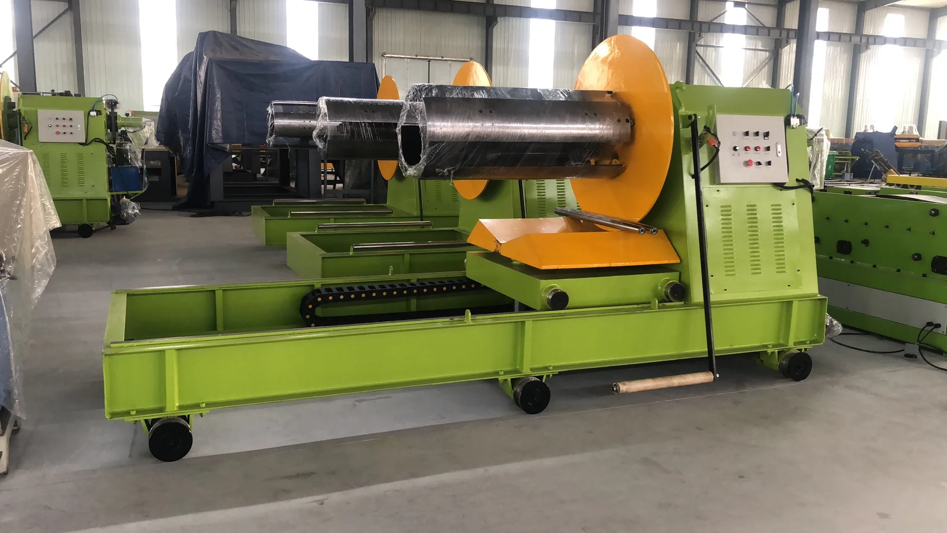 3/5 Ton 7T 10T Hydraulic Roll Former Coil Decoiling Machine with Car ...