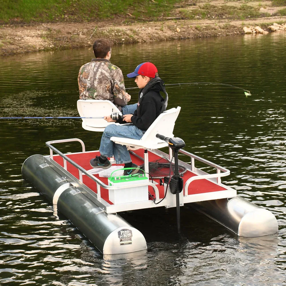 Mini Pedal Pontoon Boat with Popular Design Small Bimini Top for Water ...