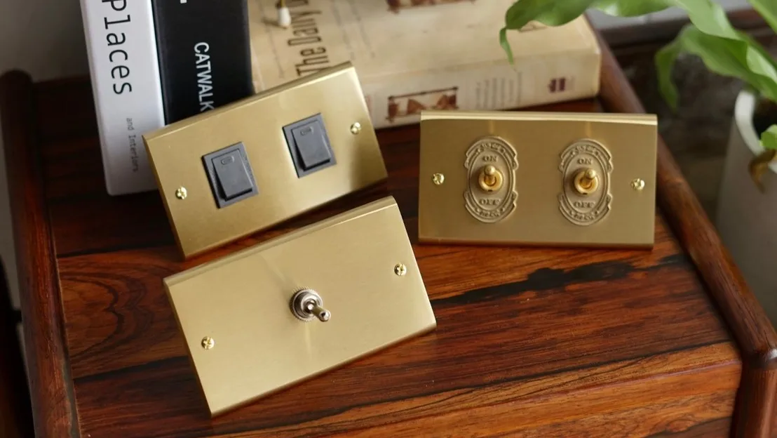 Vintage Brass Lever Toggle Switch 1-6 Gang 2 Way - Buy Wall Socket And ...