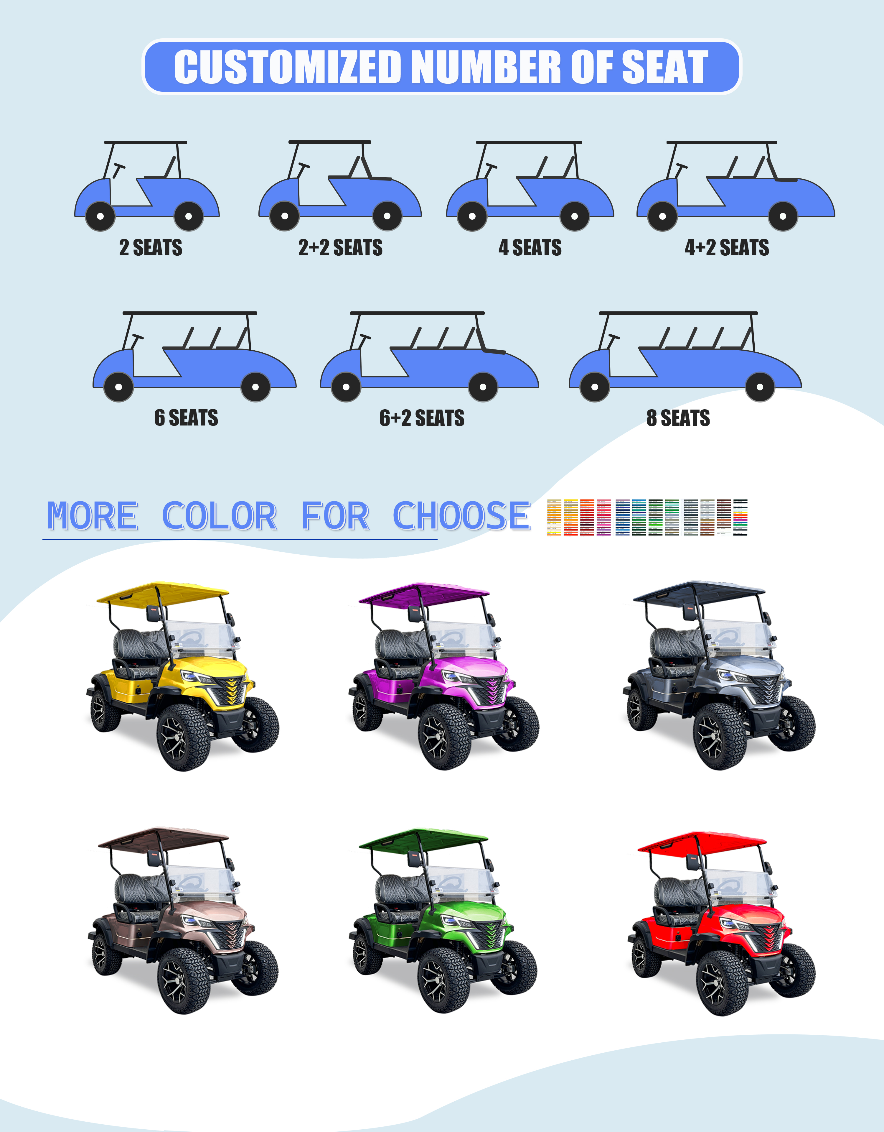 6-Seater Right Hand Drive Golf Cart with Curtis Controller EEC ...