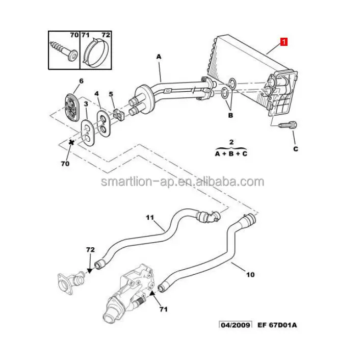 标致307空调汽车发动机散热器热交换器6448.n5 6448n5 - Buy 室内加热热交换器,空调用热交换器,风冷换热器 Product ...