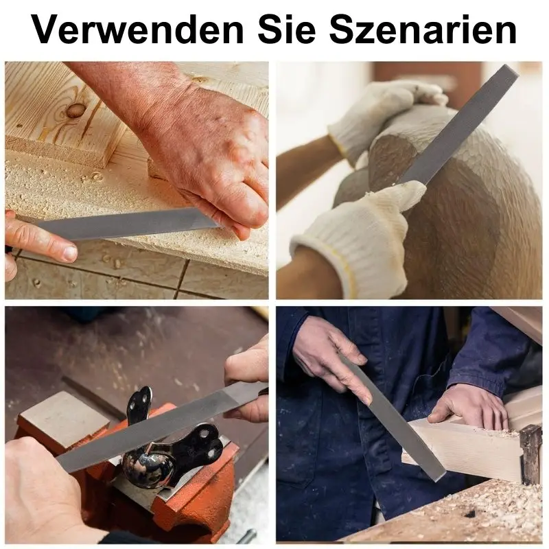 6" Medium Grit Double Cut Hand File for Wood/Metal High Carbon Steel ...