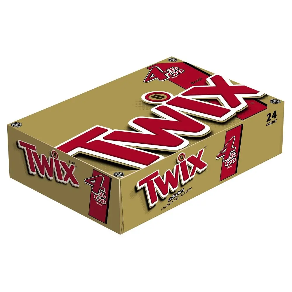 Twix Caramel Chocolate Cookie Candy Bar Share Size Bulk Pack Display ...