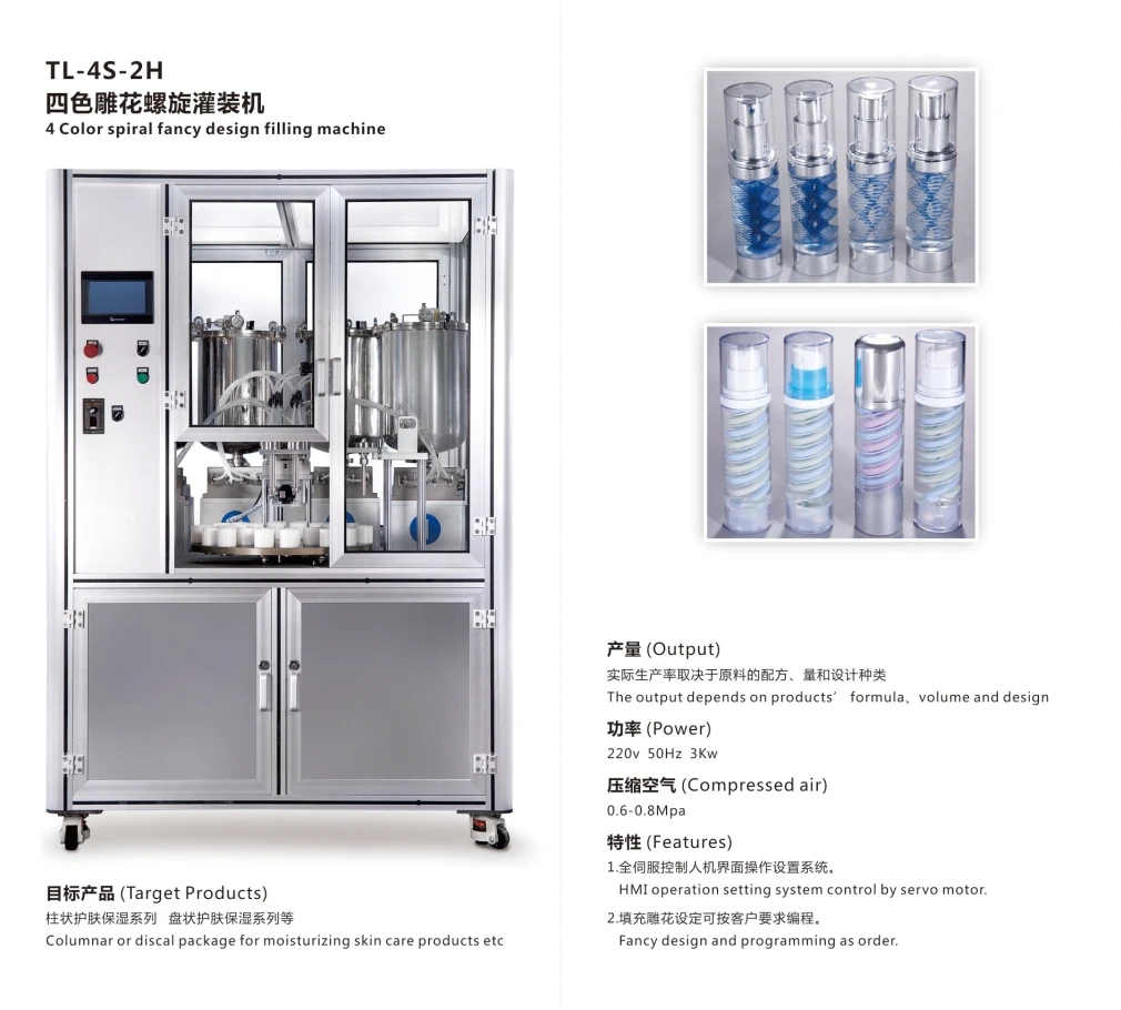 TENZ 4 Color Cosmetic Cream Filling Machine - Automatic
