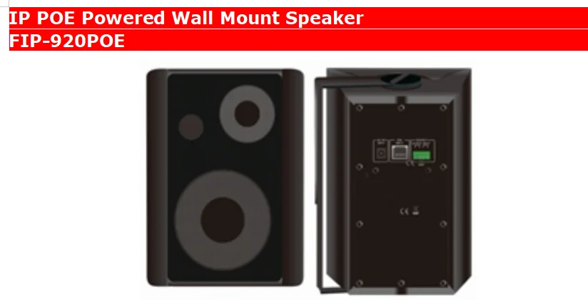 IP POE Wall Mount Speaker IP Speaker System Compatible with IEEE 802 ...