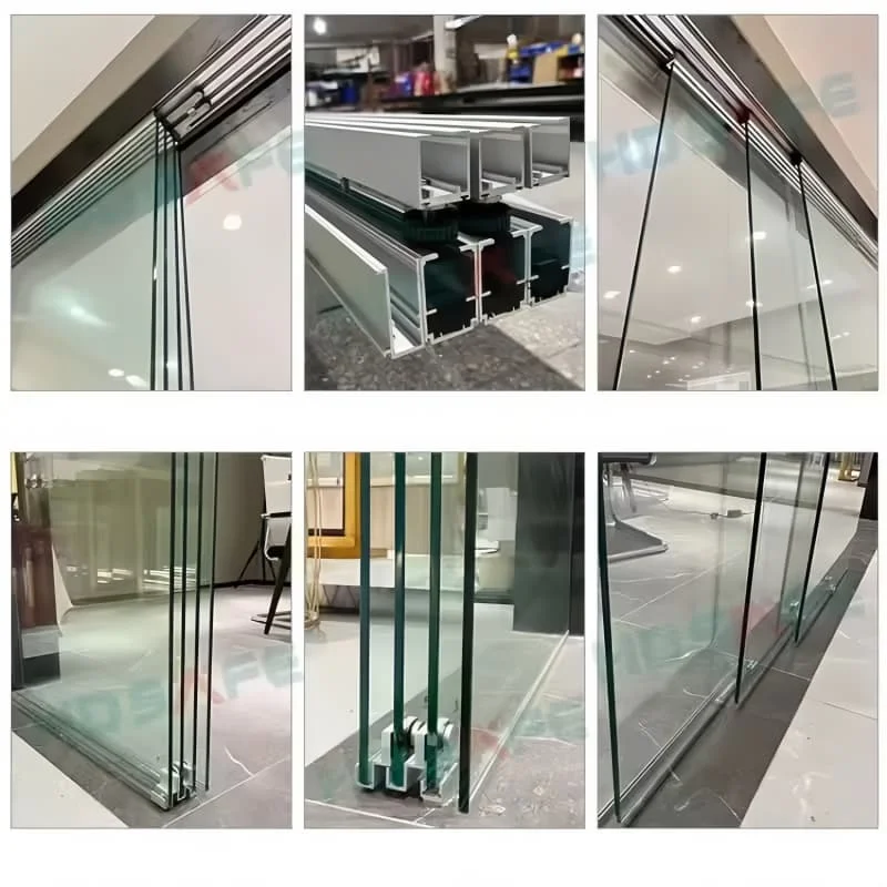HDSAFE Frameless Glass Sliding Door System - Trackless, Smooth ...