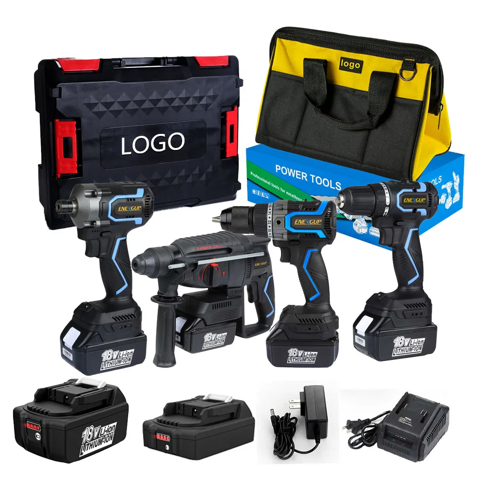 Energup Hot Selling 4-pc Brushless Cordless Multi Tool Combo Kit For ...