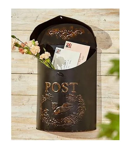 High Quality Brown Antique Powder Coated Garden Mailboxes Wall Mount ...