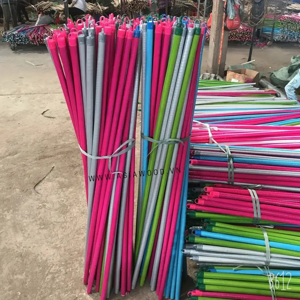 Pvc Coated Full Color Broom Handle/ Wooden Broom Stick Cleaning Origin ...
