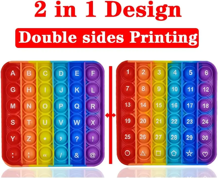 Alphabet Pop Rainbow Fidget Toy - Stress Relief & Fun