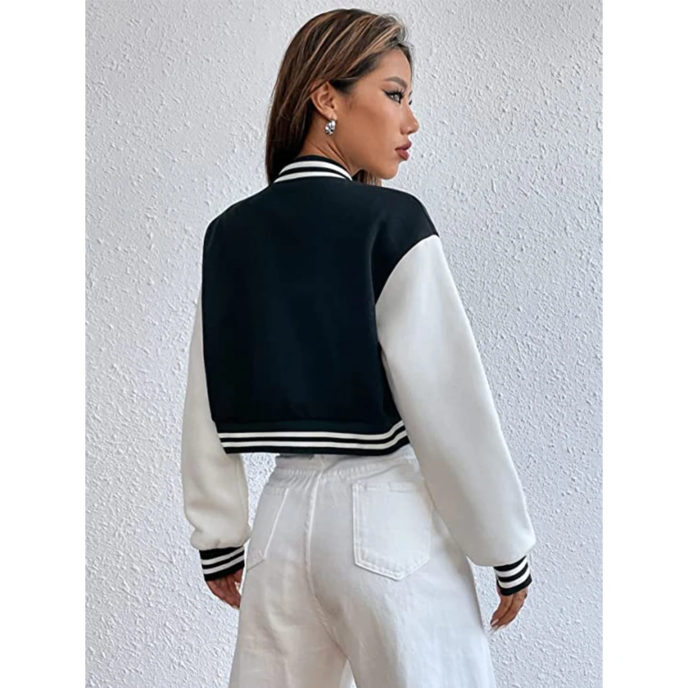 Varsity Full Wool Crop Top Women's High Quality Native Bomber Baseball ...