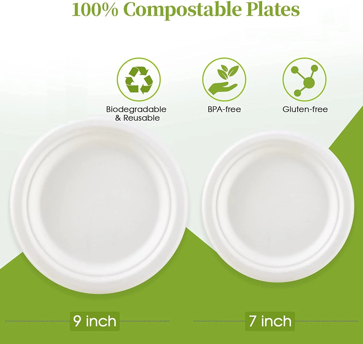 Compostable Eco-friendly Paper Plates Biodegradable Paper Plates for ...