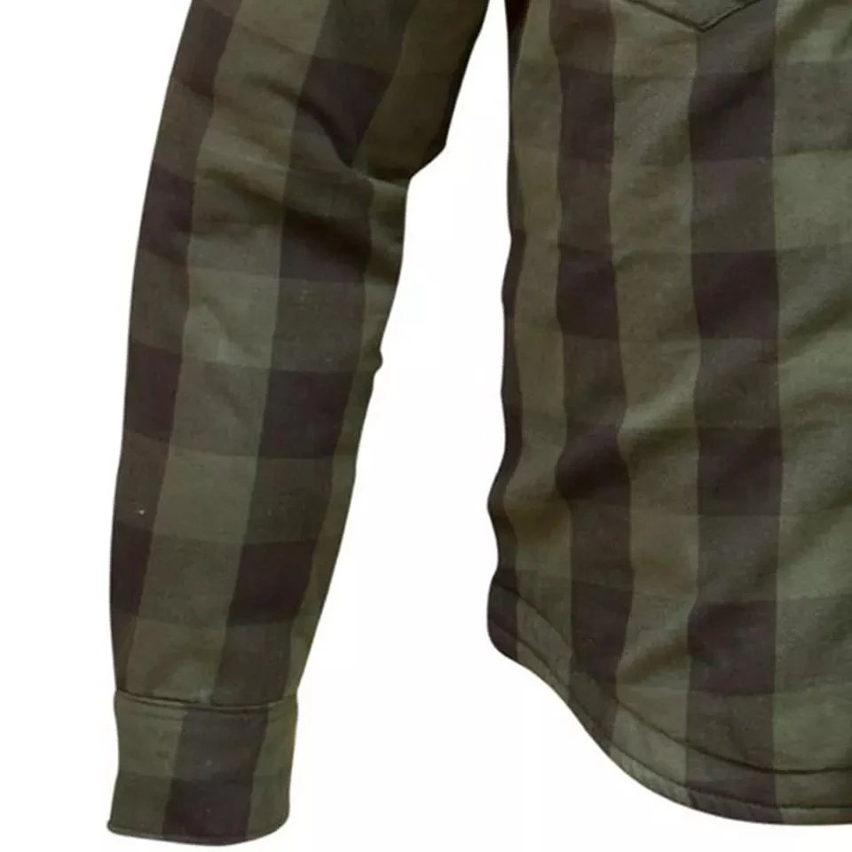 CE Approved Armor Flannel Shirt Padded Motorcycle Shirt with Aramid ...