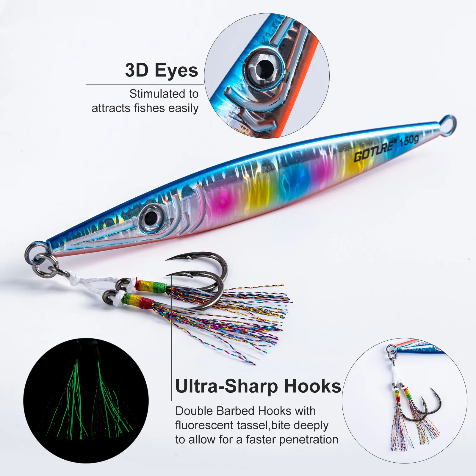 Saltwater Fishing Jigging Lures - Deep Sea Metal Jigs