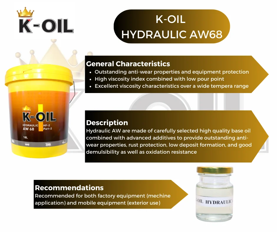 K-oil Hydraulic Aw68 Transmission Oil Excellent Protection And Low Price Application Long ...