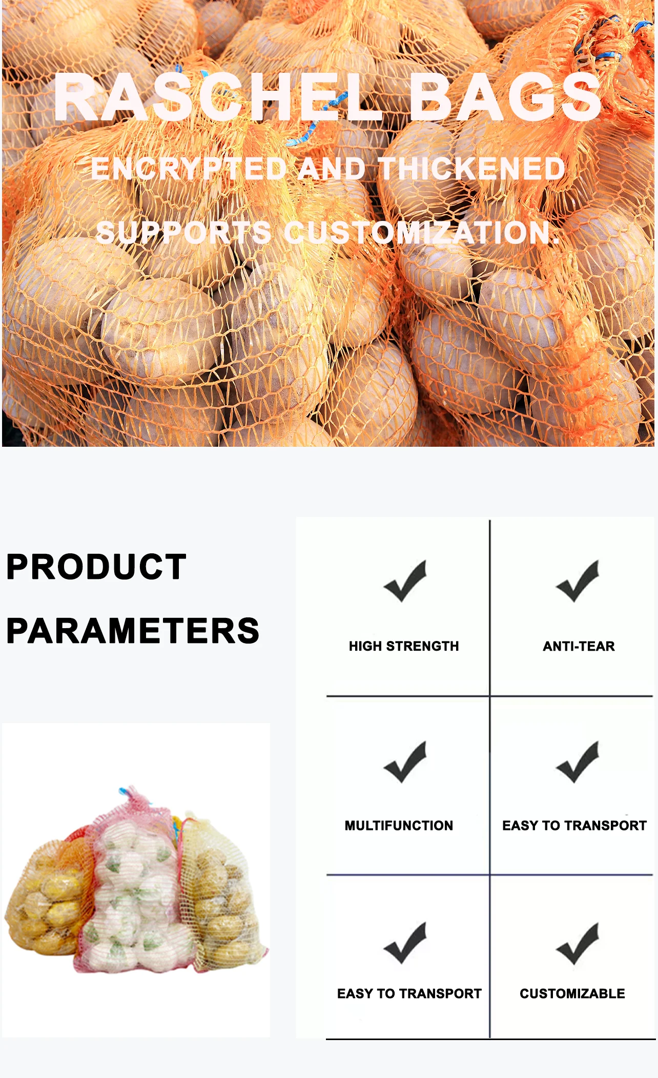 Mesh Bags For Fruits And Vegetables 40*60 Cm Poly Onion Mesh Net Bags ...