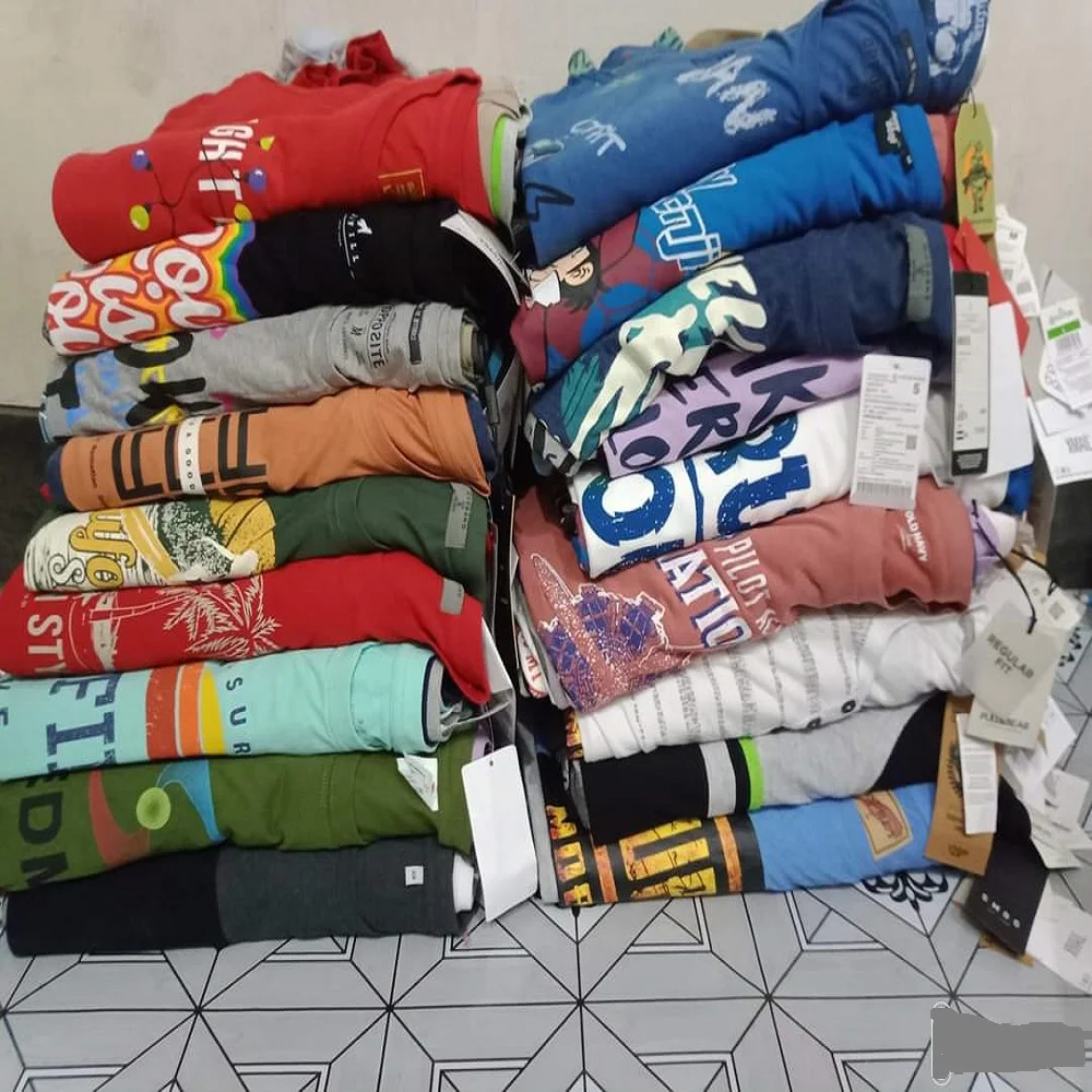 Apparel Stock Lot Surplus Branded S M Xxl Men T-shirt Stock Lot ...
