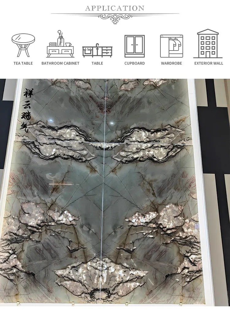 Factory Price Large Natural Polished Translucent Backlit Cristallo ...