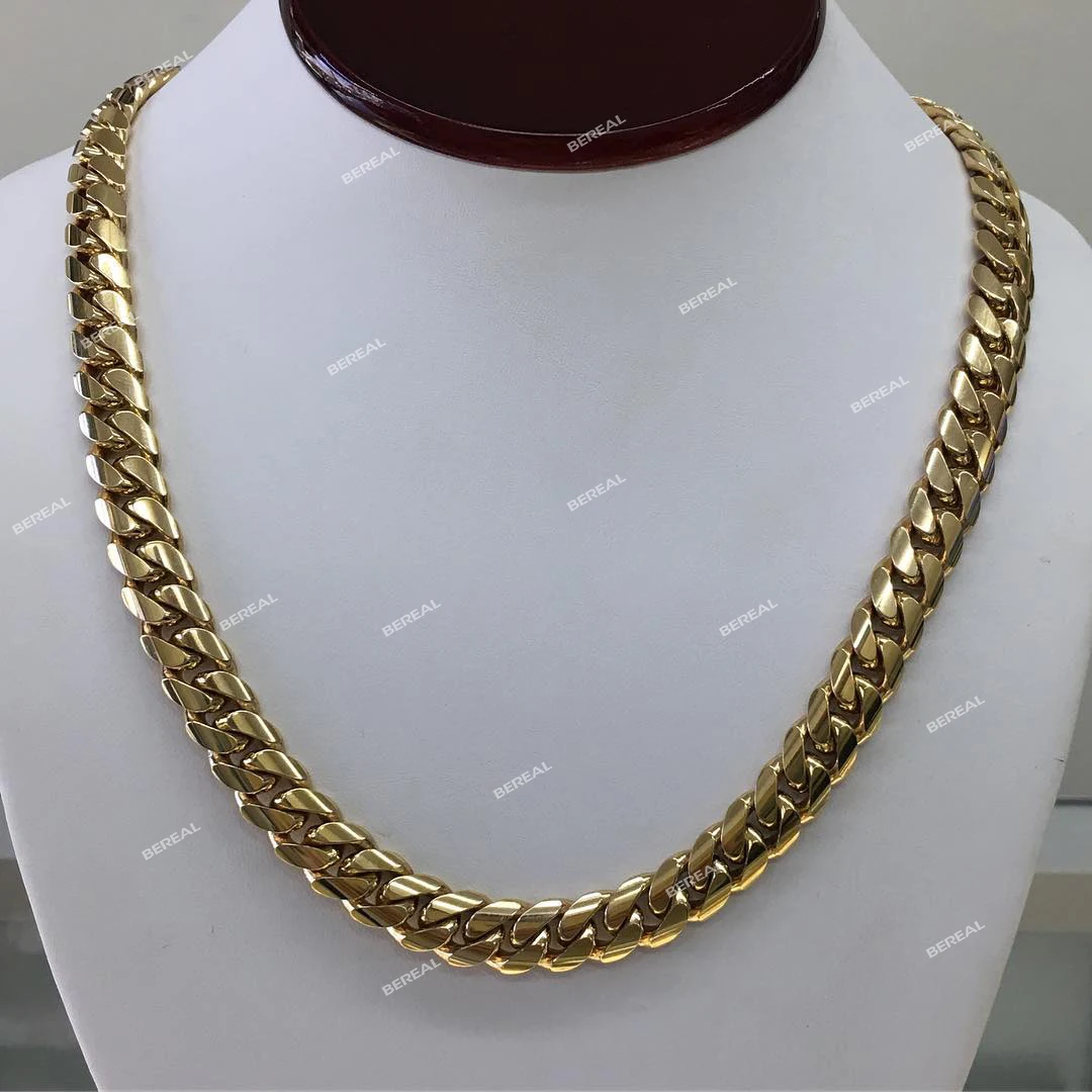 Fine Jewelry 16mm Gold Miami Cuban Chain Hot Selling Shine Brightly 10k ...