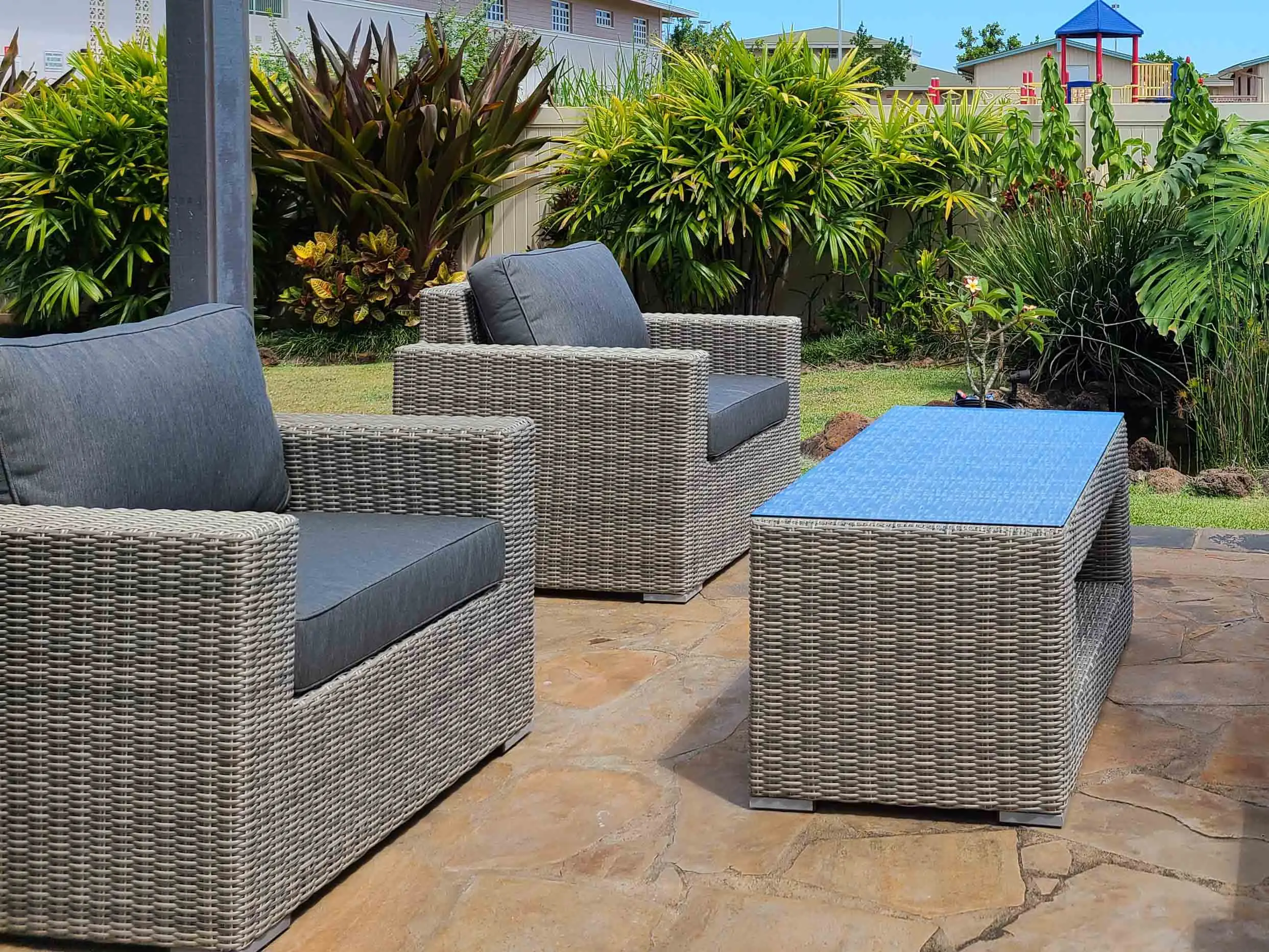 Export Standard Poly Rattan Sofa Set With Double Weaving Rattan - Buy ...