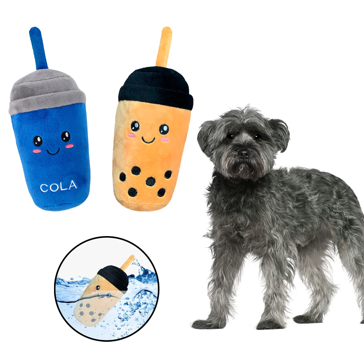 Customized Bubble Tea Unique Bottle Sounding Dog Plush Toy - Buy Plush ...