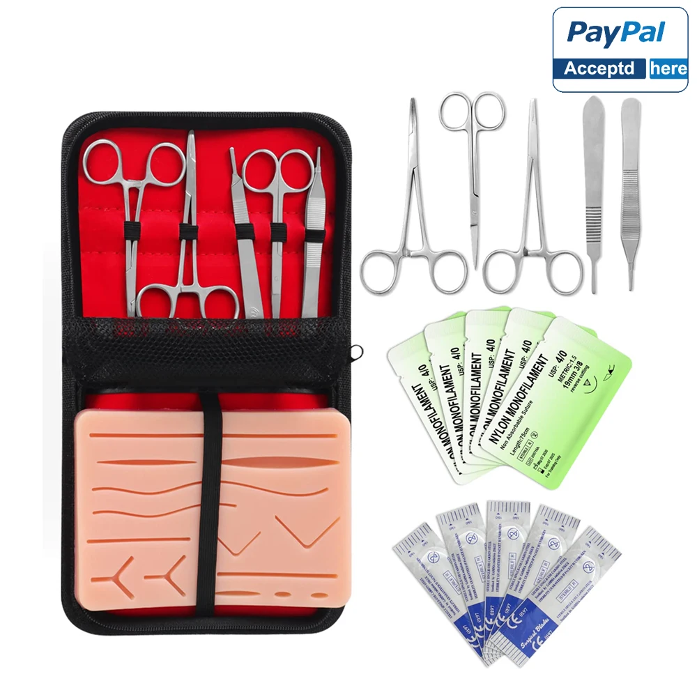 Complete Basic Surgical Suture Kit Of 8 Pieces Suture Practice Set ...