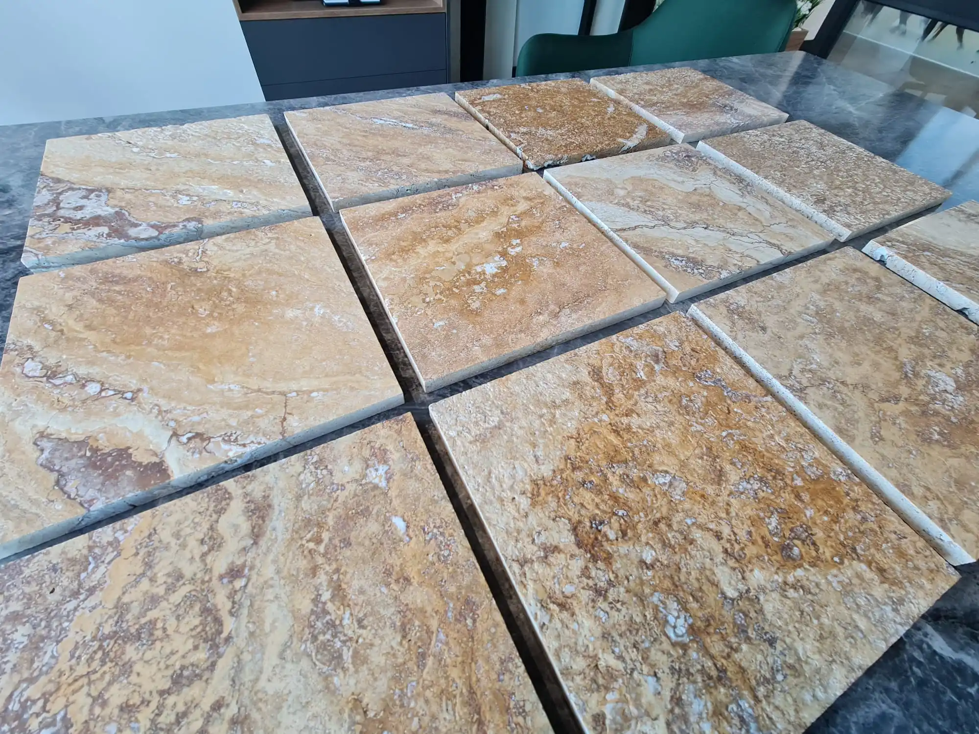 2026 Turkish Orange Capricho Travertine Paver Crosscut Filled Brushed ...