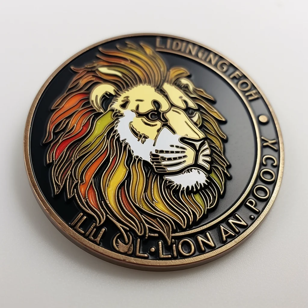 Custom Design 3d High End Lion Dual Tone Special Challenge Coins - Buy ...