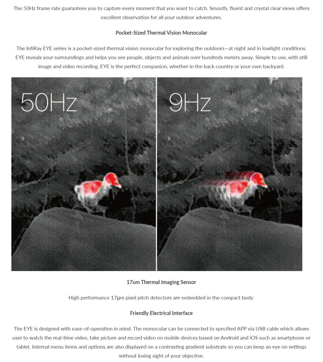 Iray Eye Series E3N Thermal Imaging Monocular for Outdoor Hunting