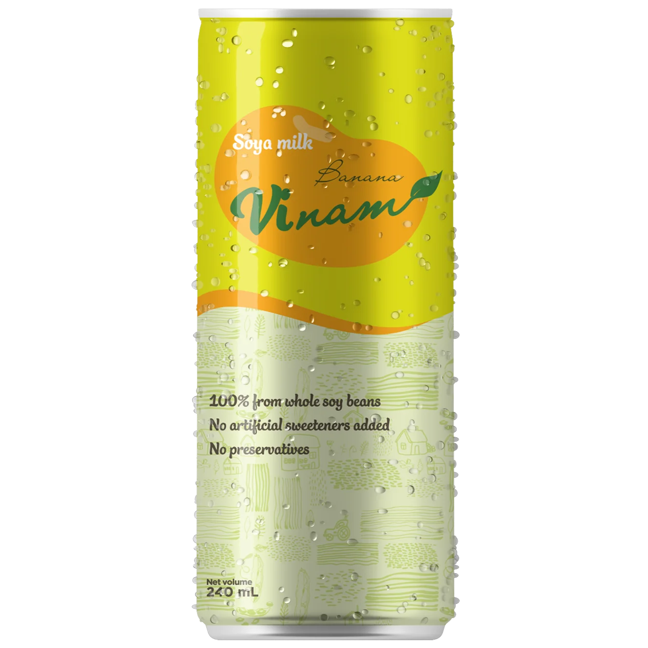 Soya Milk Banana Delicious Drink Canned 240ml Oem/odm Production ...