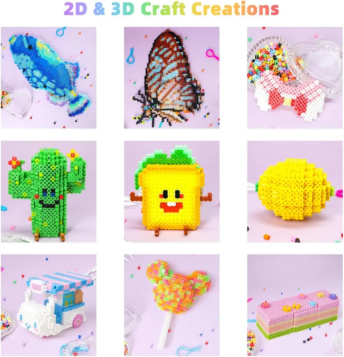 Custom Colors Iron Plastic Perler Melty Fuse Beads Kit Educational Toys ...